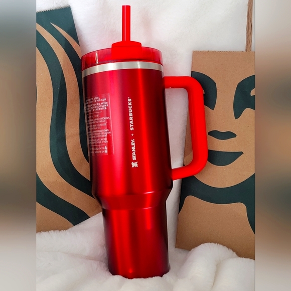 Starbucks | Kitchen | Starbucks Stanley Holiday 223 Collab 40 Oz Red ...